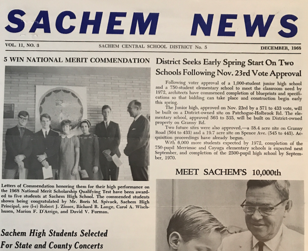 #SachemTBT: Sachem News from Dec. 1968 | Sachem Report