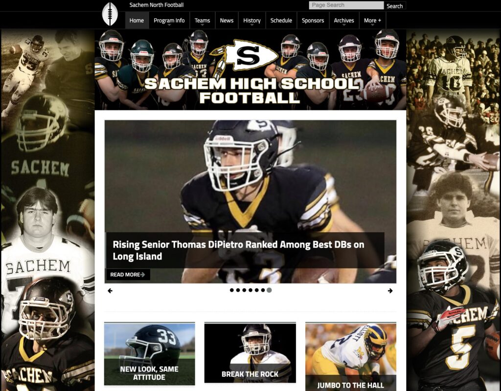 Sachem North Football Launches New Website | Sachem Report